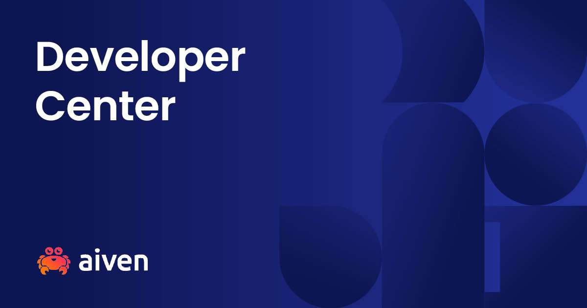 Aiven Developer Center | Databases